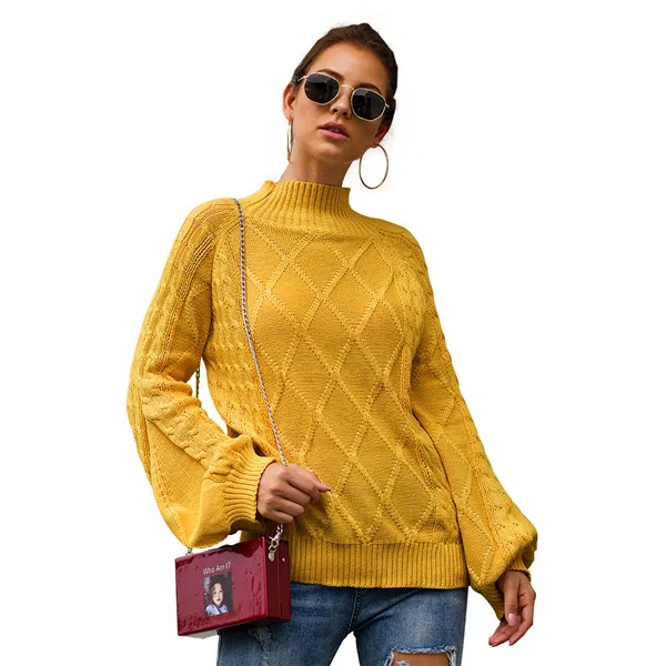 Suéter Casual de mujer Otoño Invierno de manga larga señoras suéter de ...