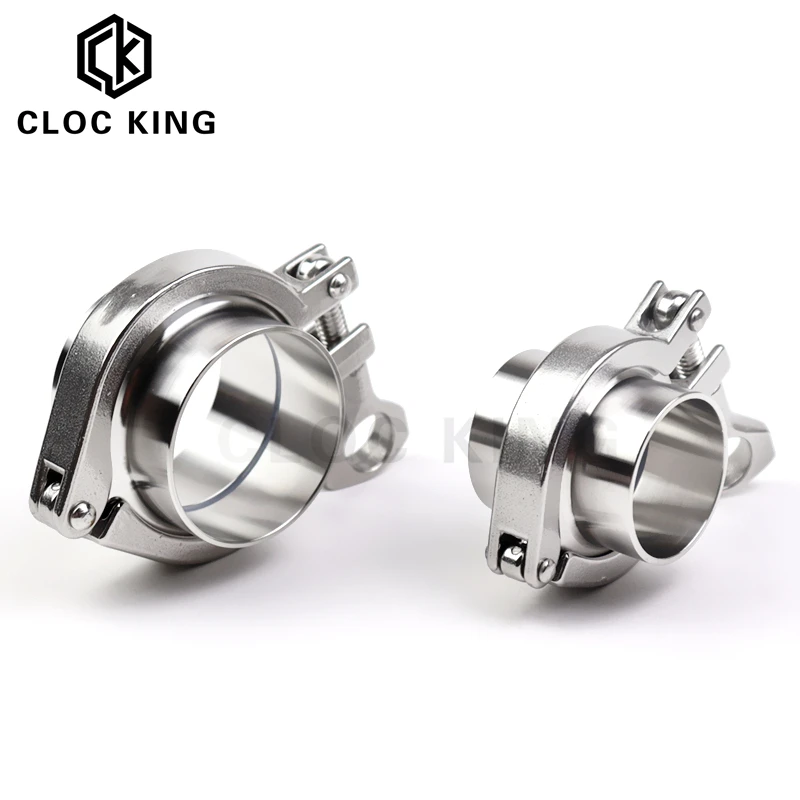 19mm-102mm（3/4”-4”）sanitary Tri Clamp Weld Ferrule + Tri Clamp ...