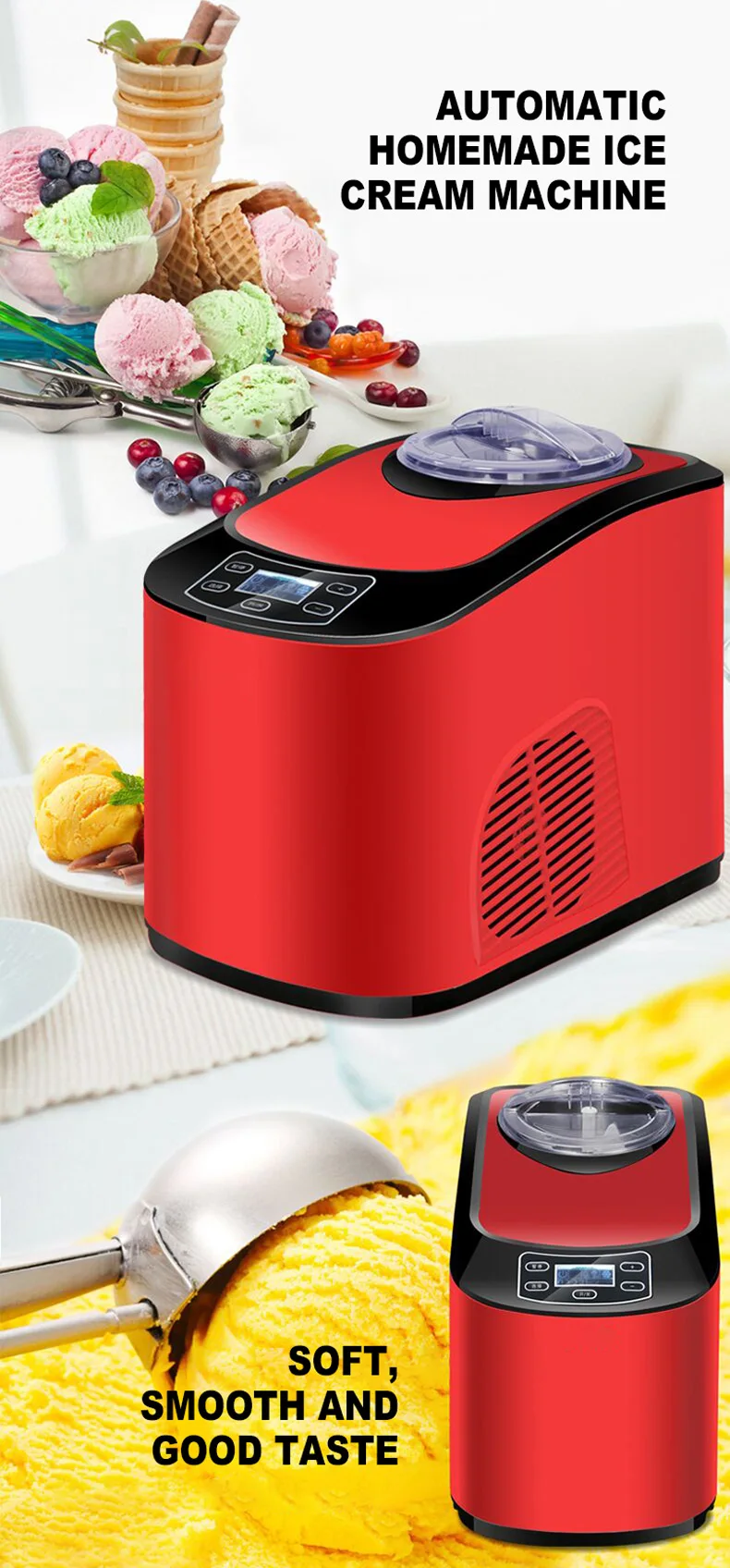 Ice cream machine fast home automatic homemade ice cream machine ...