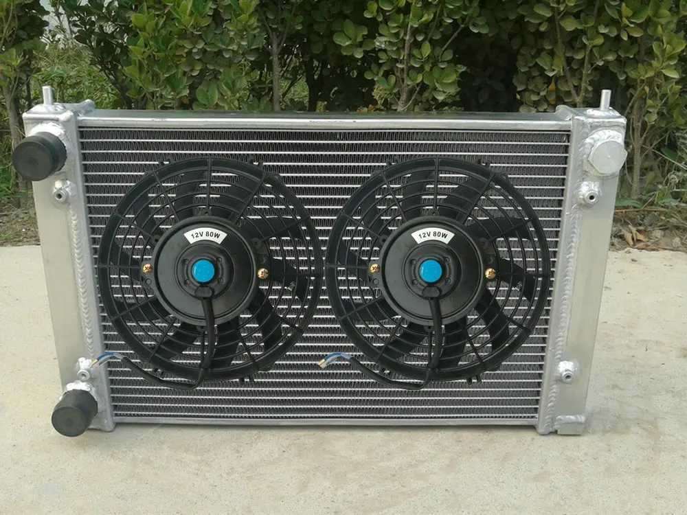 Performance Aluminum Alloy Radiator & Fans For Vw Corrado Scirocco ...