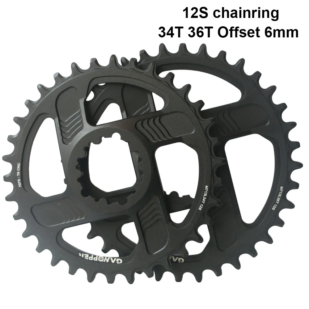 34T 36T 오프셋 6mm 7075AL 12S 12 단 GXP MTB 로드 바이크 크랭크셋 체인링 Sram GX EAGLE 용 ...