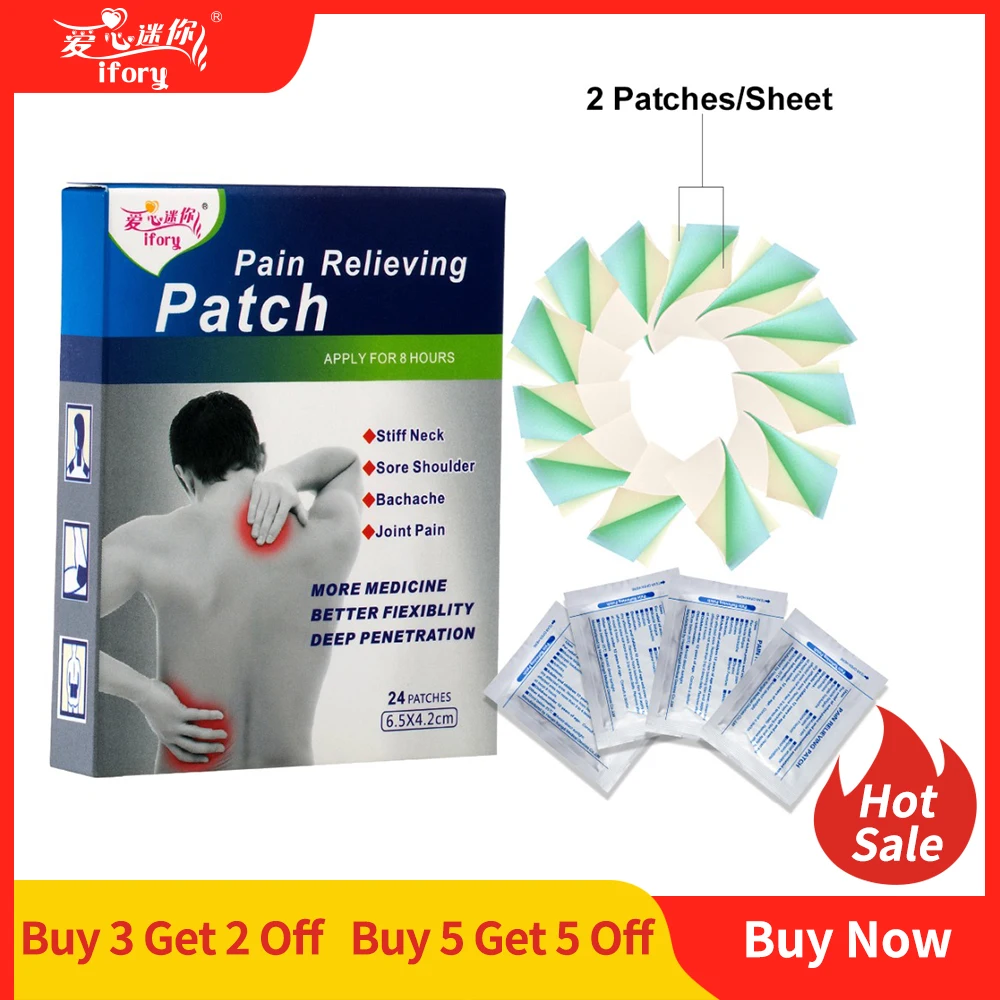 ifory 24 Pieces/Box Menthol Analgesic Plaster Same as Salonpas Pain ...