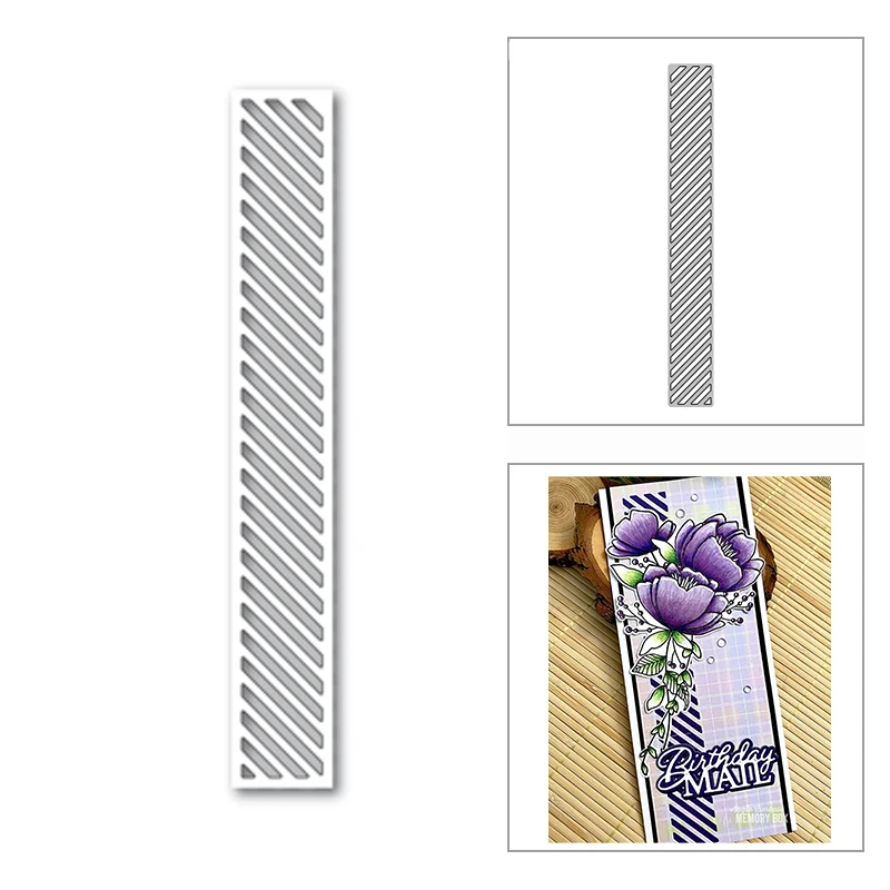 New 2021 Slim Dense Diagonal Line Metal Cutting Dies For Diy ...