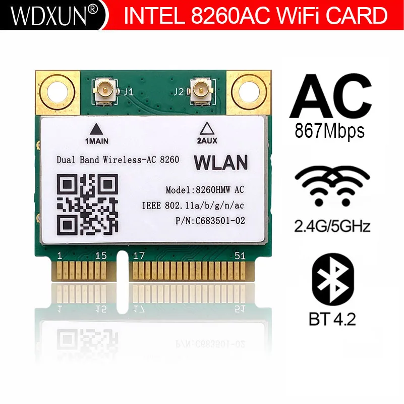Wireless-ac-8260-Dual-Band-mini-PC-E-PCIe-WIFI-CARD-per-intel-7265AC ...