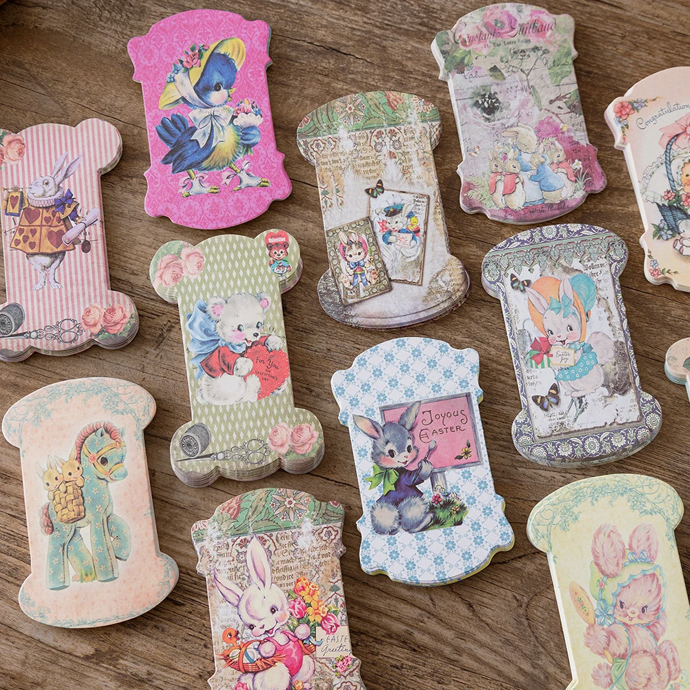 30pcs/lot Memo Pads Sticky Notes Cartoon Alice Spool Story Paper Diary ...