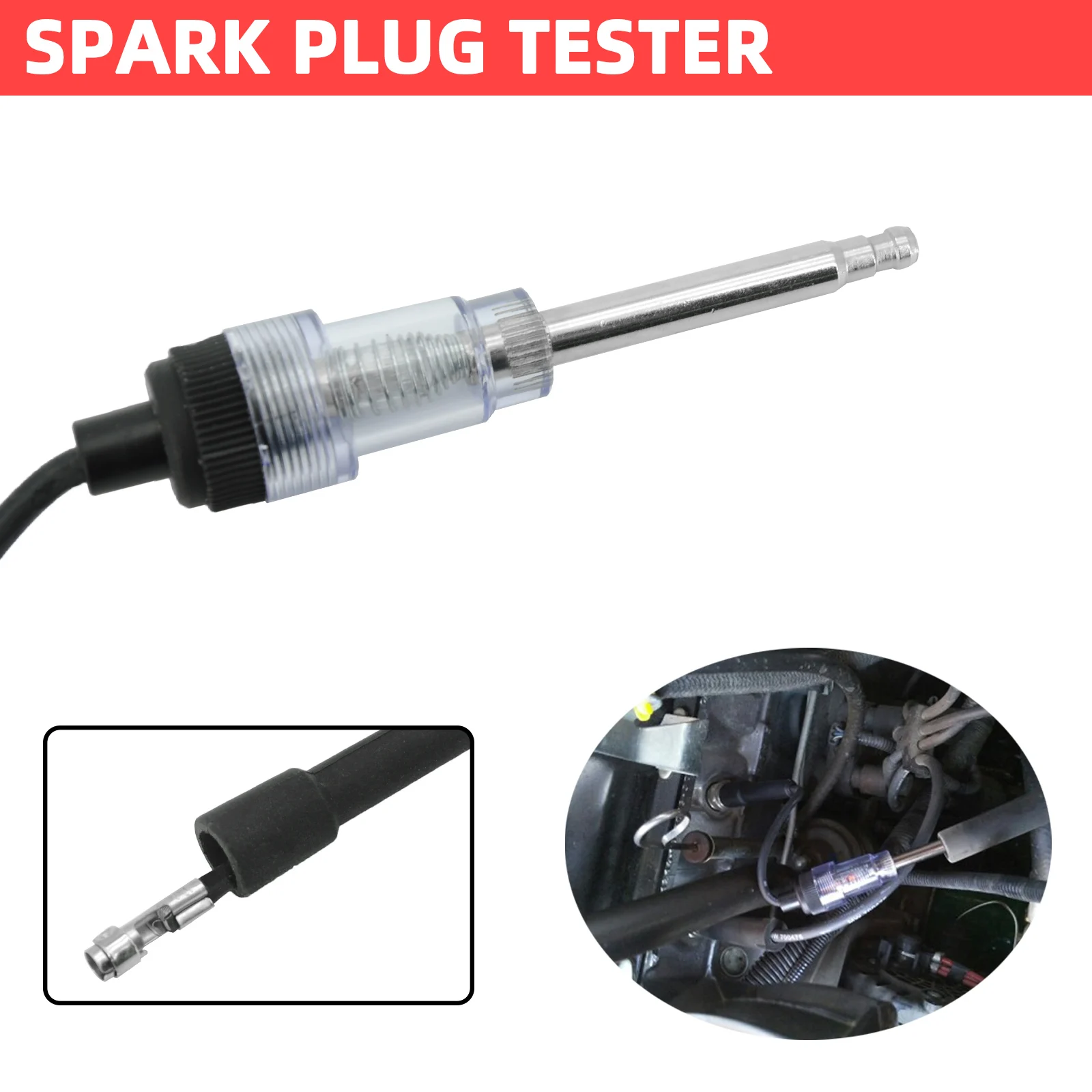Car Spark Plug Tester Ignition 12v In-line Ignition Spark Tester Wire ...