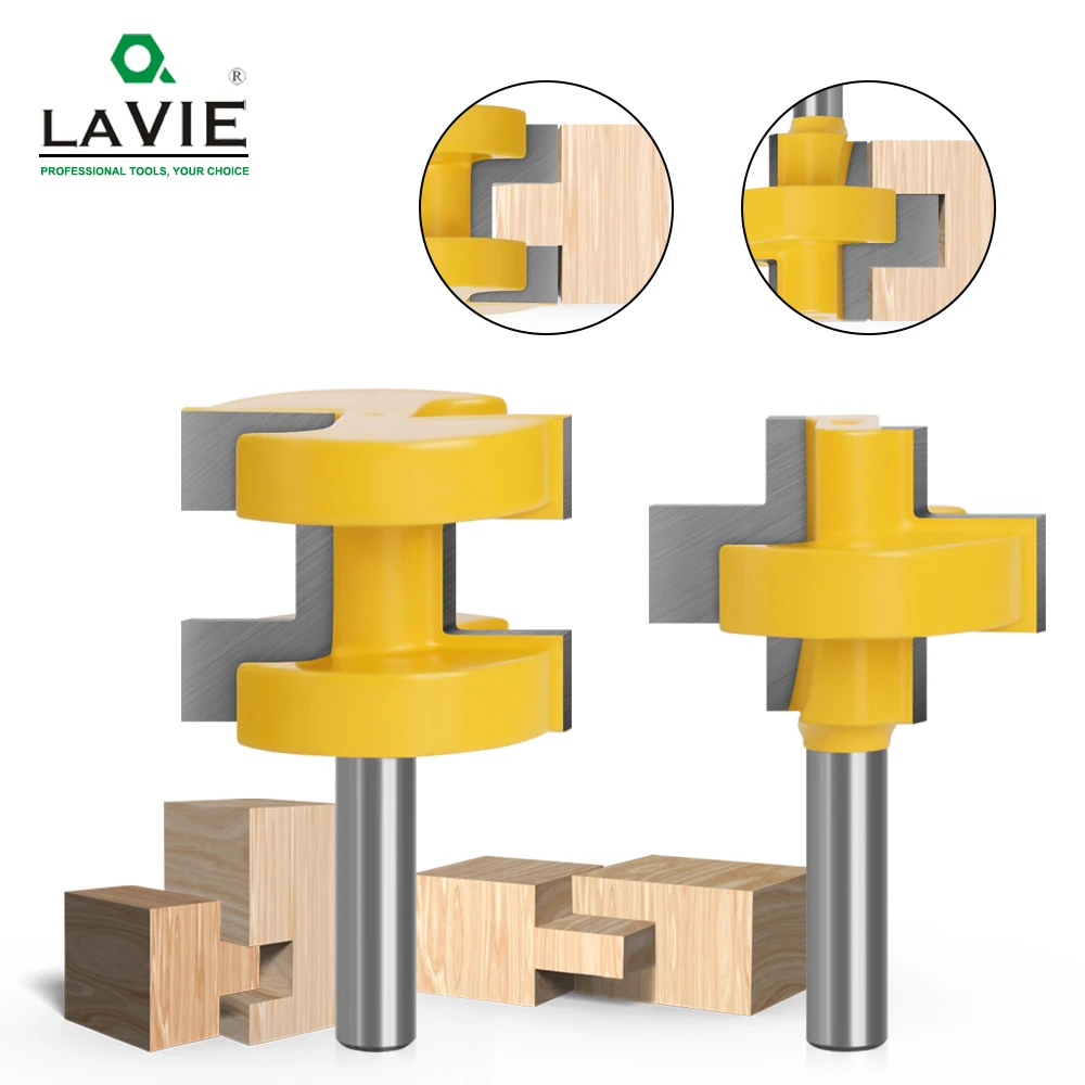 LAVIE-2pcs-8MM-Shank-T-Slot-Square-Tooth-Tenon-Bit-Milling-Cutter ...