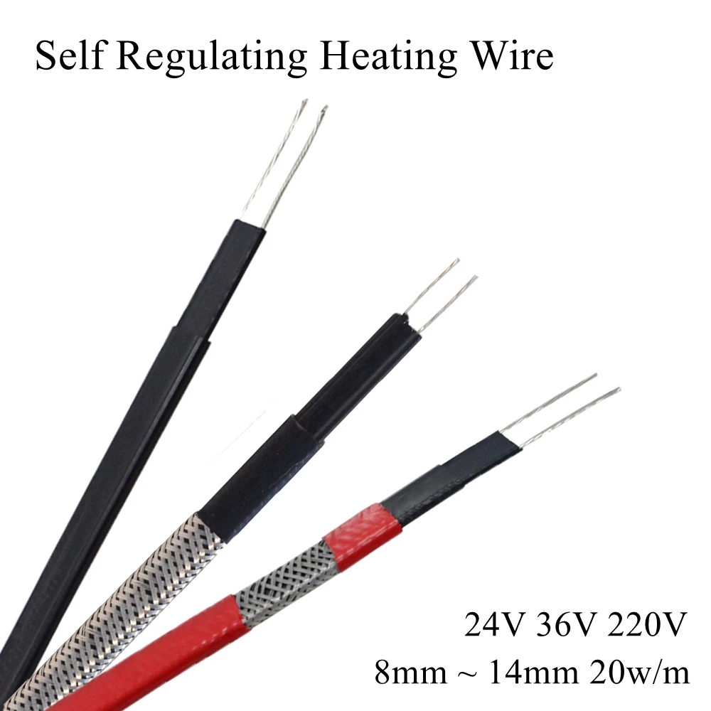 220V-Self-Regulating-Heating-Cable-PVC-Sheath-Electric-Wire-Line-Freeze ...