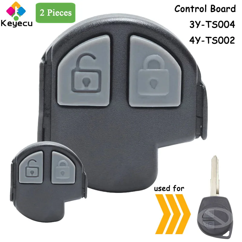 KEYECU 2 Pieces Remote Car Key Board With 2 Buttons 315MHz 433MHz for ...