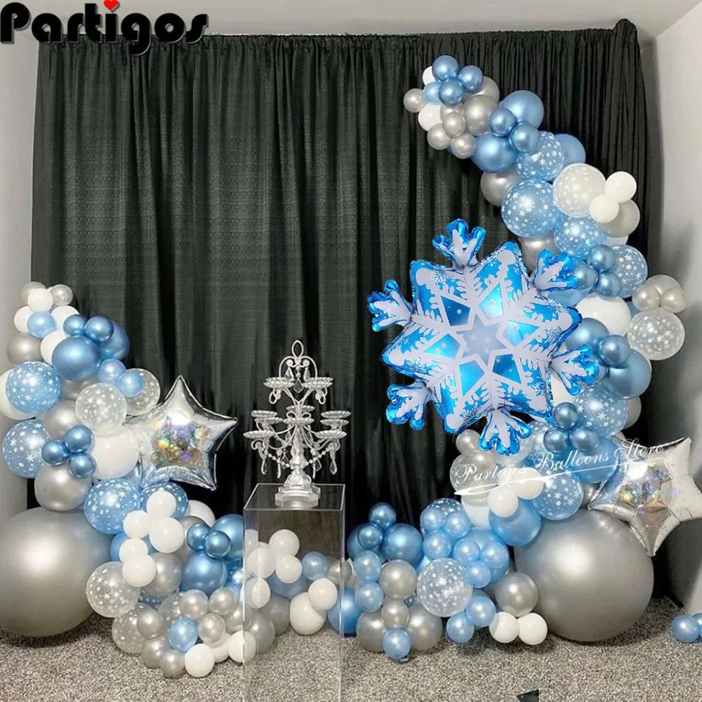 Party Decoration Ice Snow | Snows Birthday Party Supplies - 132pcs ...