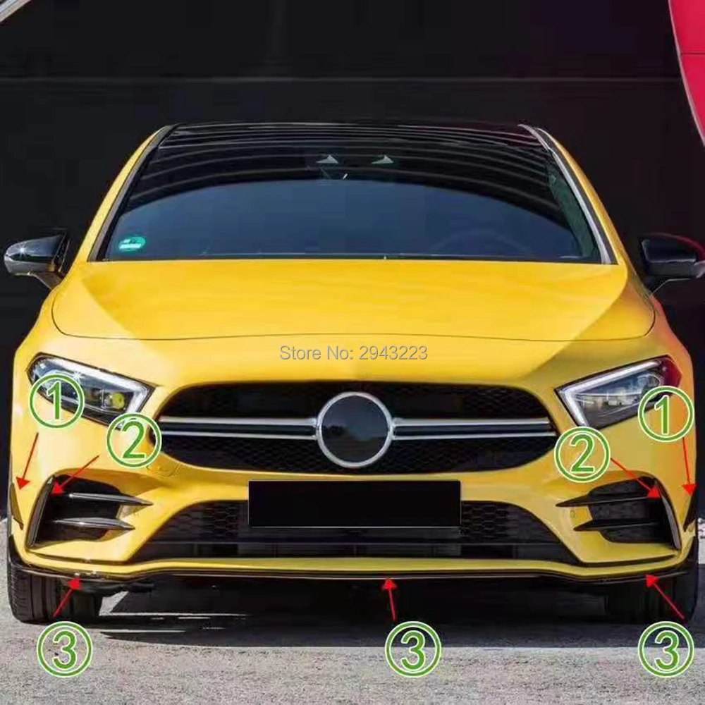 For Mercedes Benz A Class W177 A35 A45 A200 A180 2019 2020 Gloss Black ...