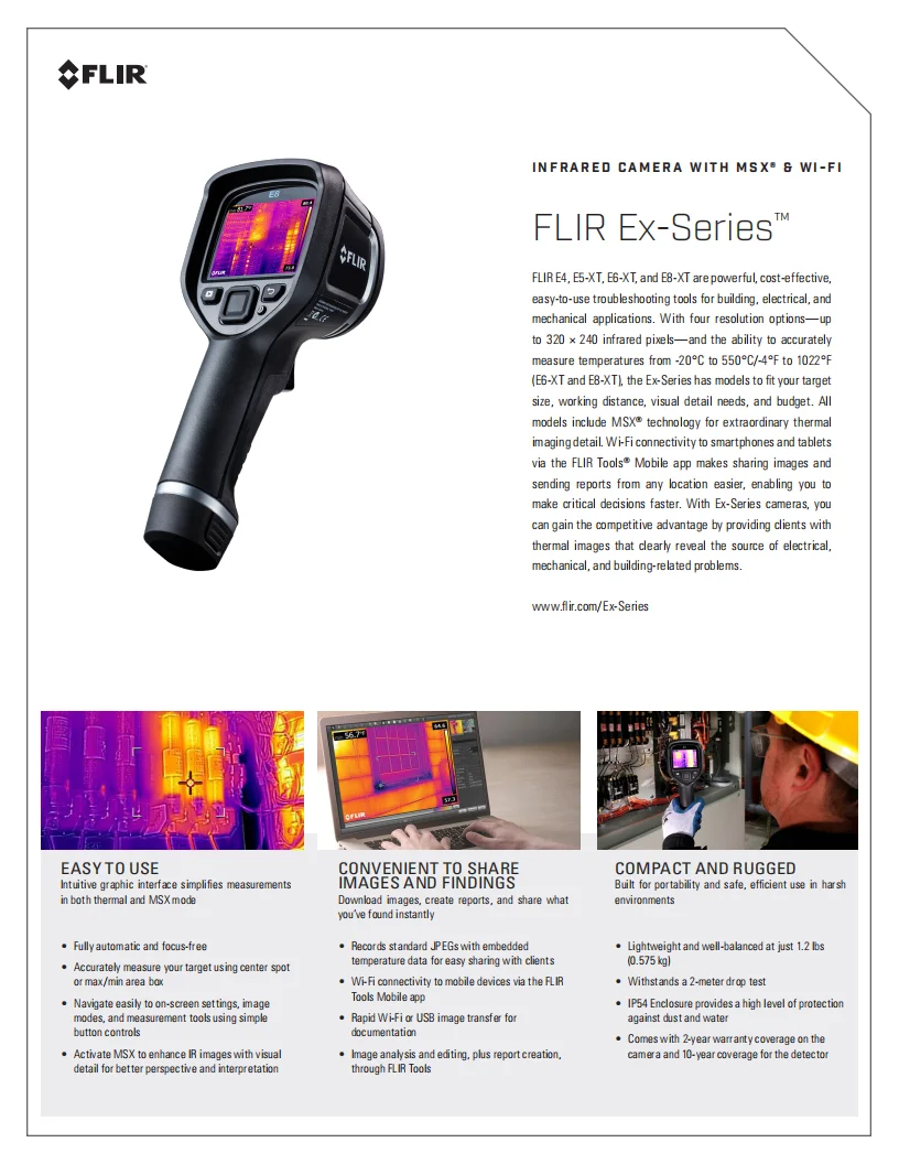 FLIR E4 E5XT E6XT E8XT Infrared Thermal Imager Handheld MSX Enhanced Technology Industrial ...