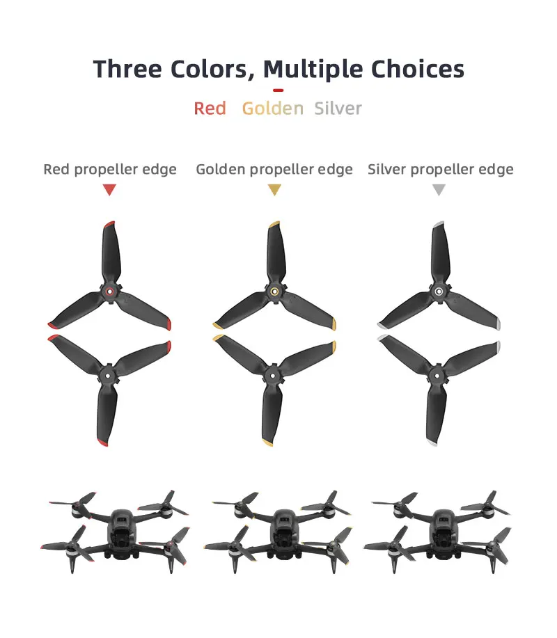 Golden 2 paires - Hélice Pour Drone Dji Fpv Combo 5328s, Accessoires ...
