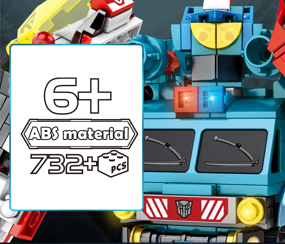 SEMBO Block 5 in 1 Mechanical Battle Deformation Robot Building Blocks ...