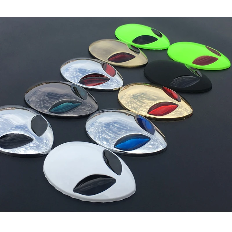 3d Car Stickers Metal Alienware Alien Side Standard Modified Alien ...