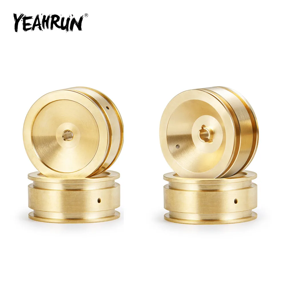 YEAHRUN 2pcs Brass Counterweight Wheel Rims Hub For 1/24 Axial SCX24 ...