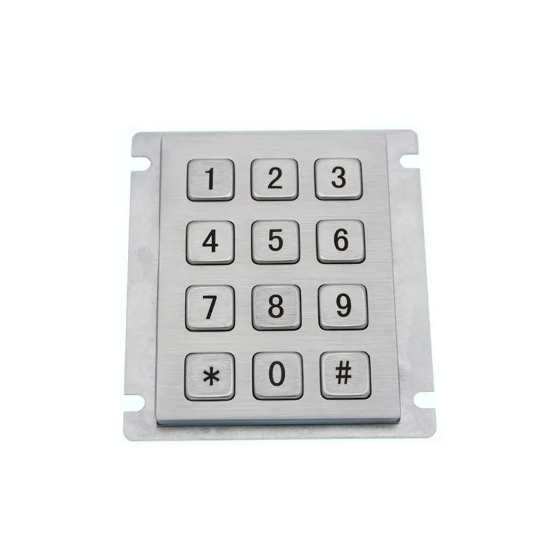 12-Keys-3x4-Matrix-USB-Kiosk-Keyboard-Metal-Stainless-Steel-Numeric ...