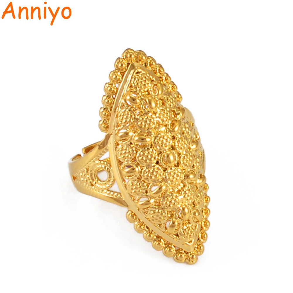 Anniyo Arab Gold Color Free Size Ring For Women/teenager,middle East ...