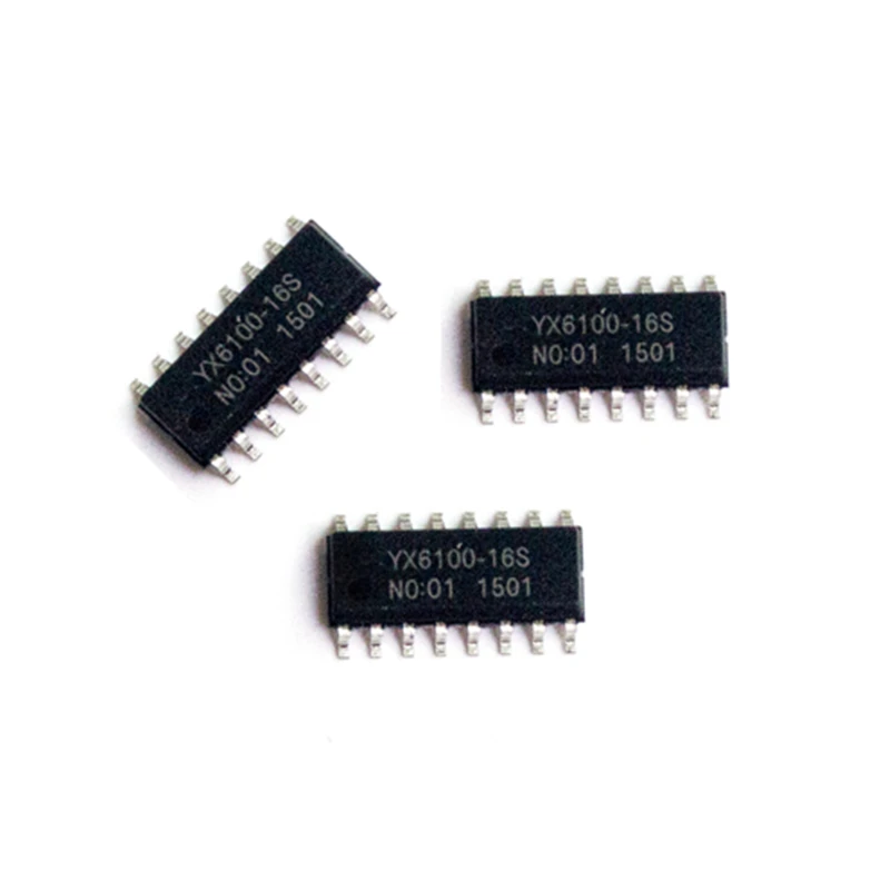 100 pces YX6100-16S mp3 chip uart serial mp3 decodificador chip ...