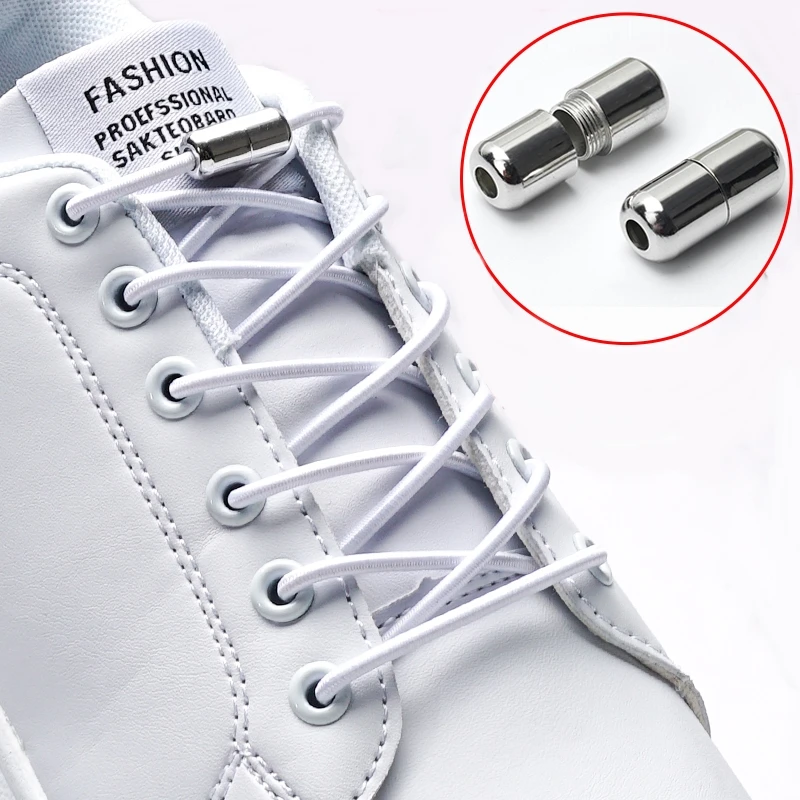 1-Pair-Sports-Elastic-Reflective-Round-Shape-Shoelaces-No-tie-Shoe ...