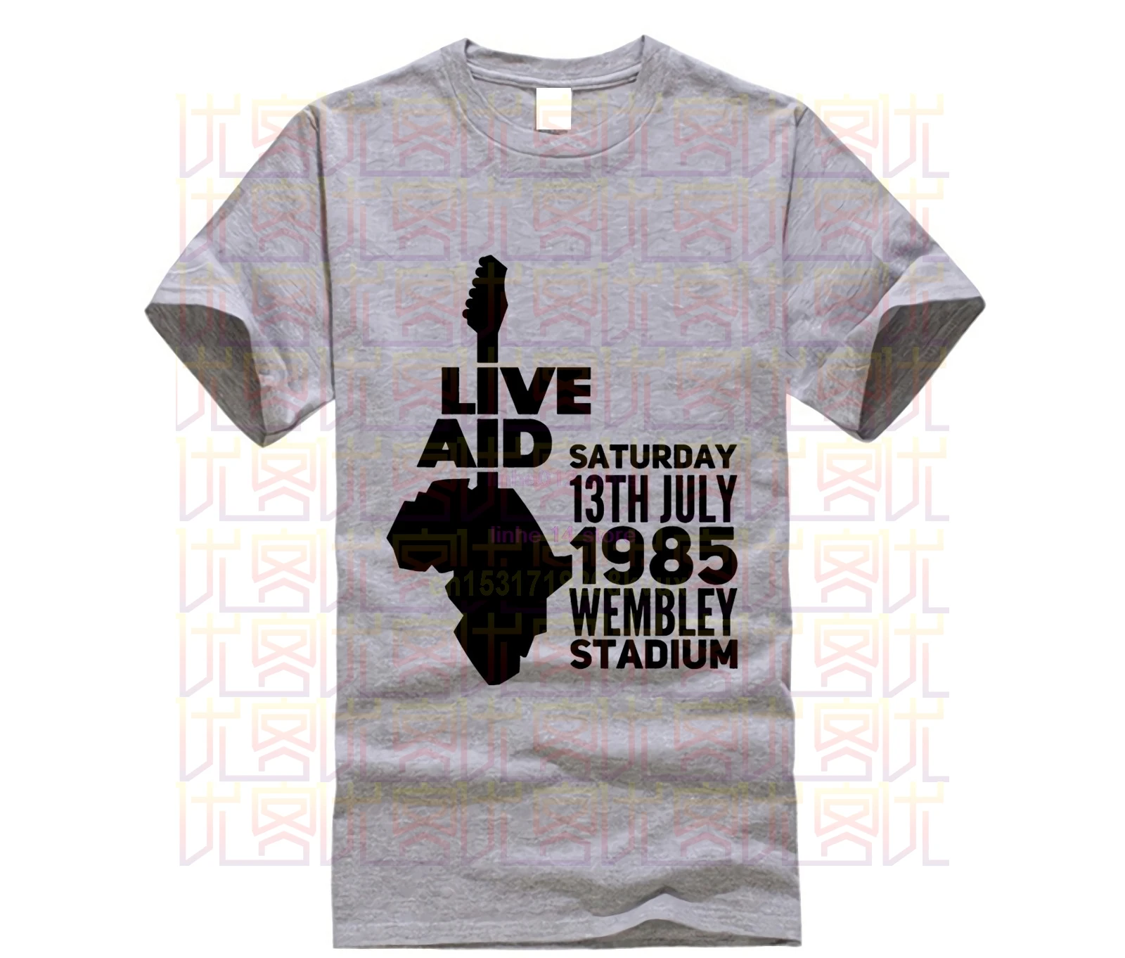 Live Aid Rock Music T shirts Queen 100% Cotton Electronic Guitar Hip ...