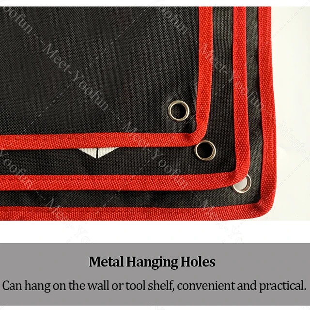 Practical Canvas Tool Bag wrench tool roll up Foldable Spanner ...