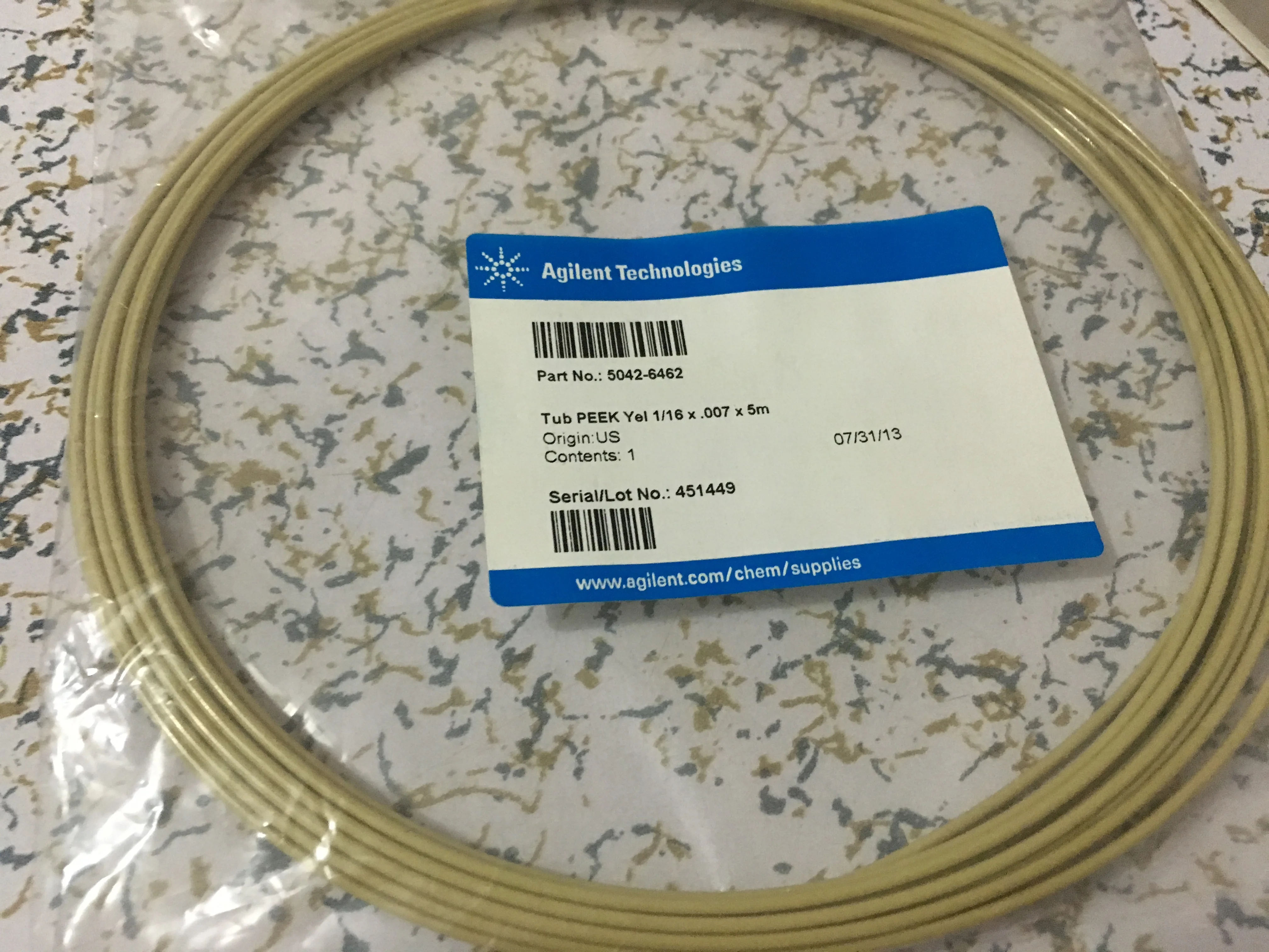 Tubo para Agilent PEEK, 1 unidad, 5042 6462 1/16 0.007/0,18mm 5m ...