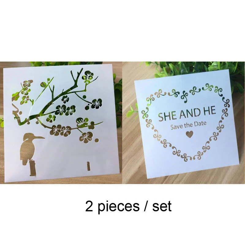 2pc-Thrush-Bird-Stencil-Painting-Template-Layering-Stencils-For-Wall ...