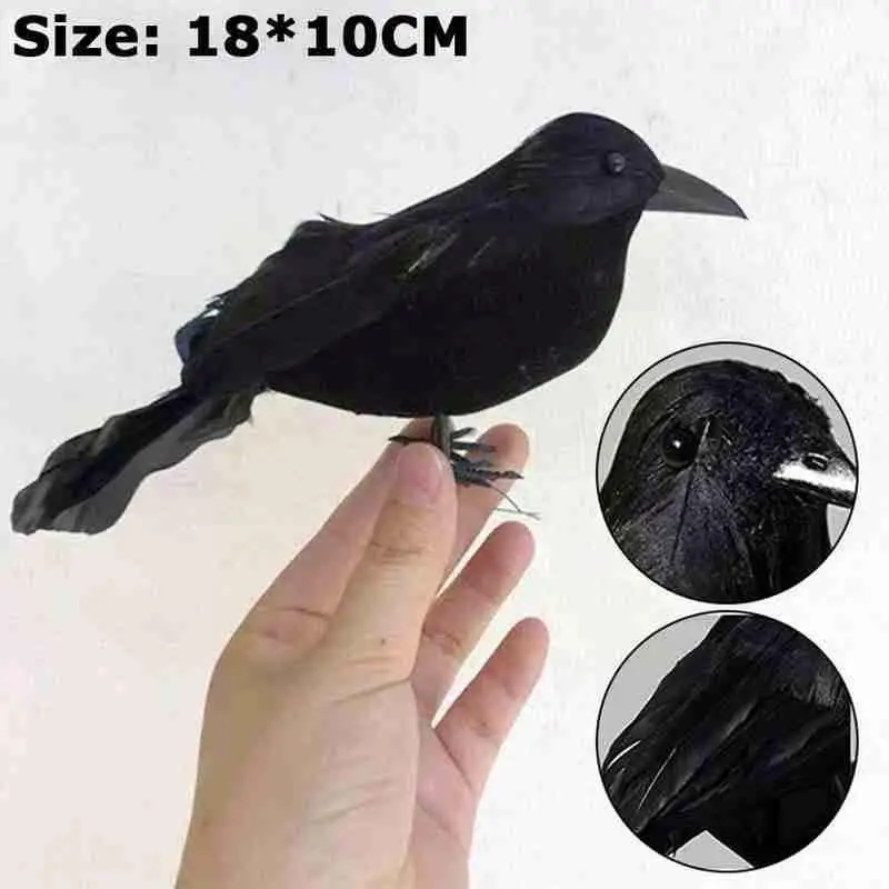 Halloween Raven Prop | Raven Bird Animals | Crow Stuffed Bird | Stuffed ...