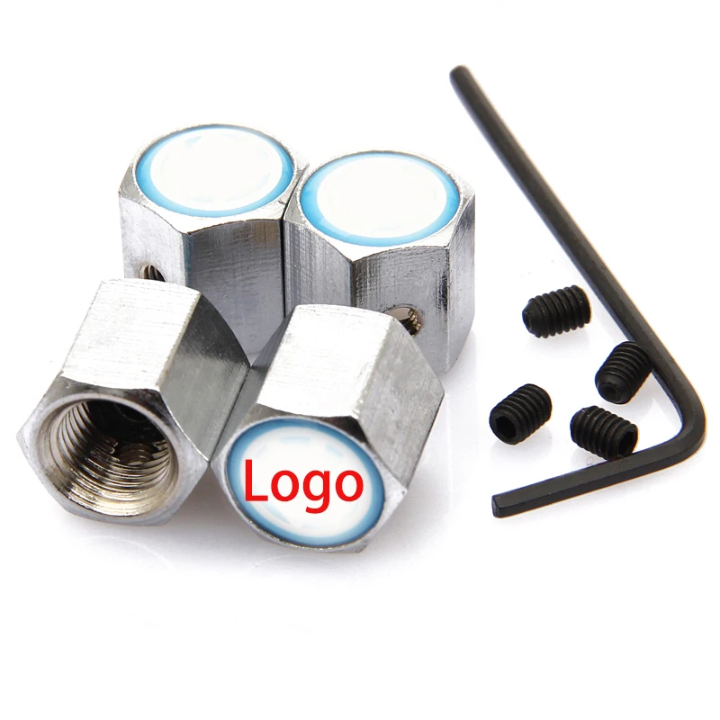 1 set Anti-theft Tire Valve Caps Various Logo Car Tuning Safety Valve ...