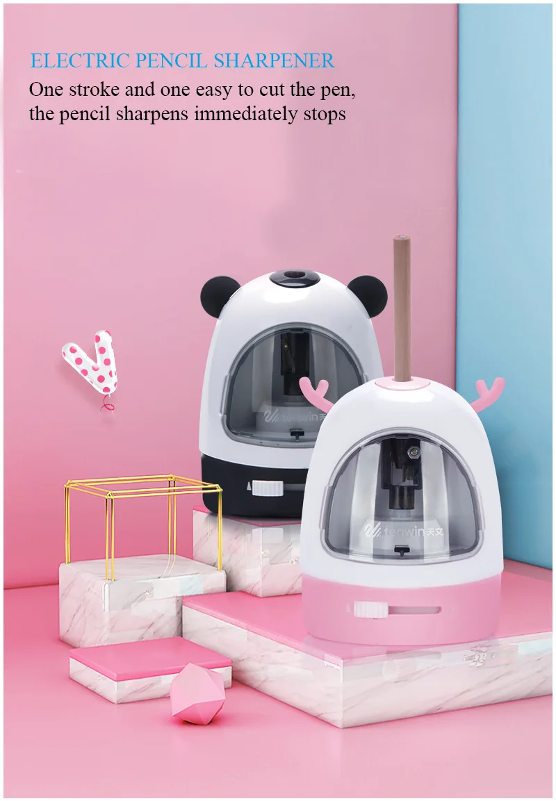 Ecriture,Taille-crayon automatique électrique, Kawaii, avec ...