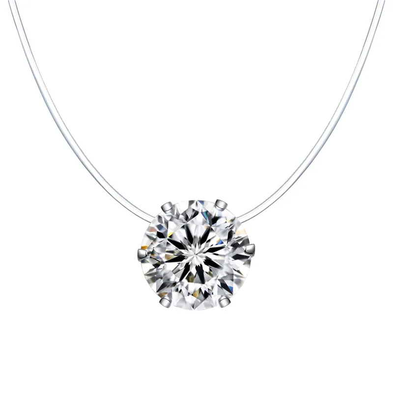 Pendant Necklace Jewelry | Chokers Necklaces | Fishing Line - Zircon ...