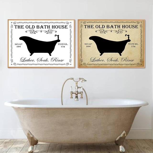 Bathroom Sign For Bath