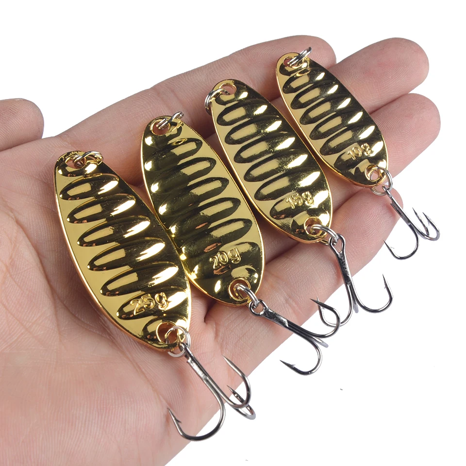 DHYJSFDC 1PC Metal Spinner Spoon Trout Fishing Lure Hard Bait Sequins ...
