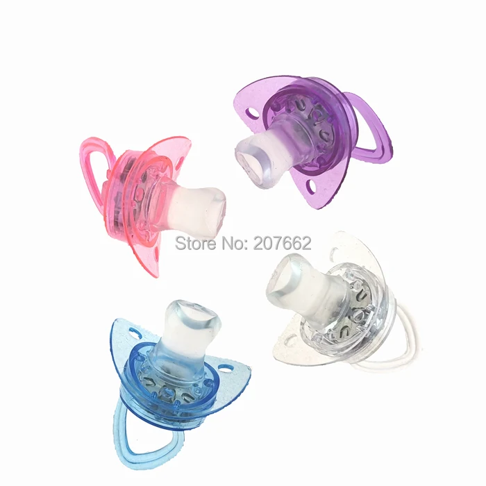 2pcs Light Up Soft Pacifiers Led Rave Party Glowing Whistle Flashing ...