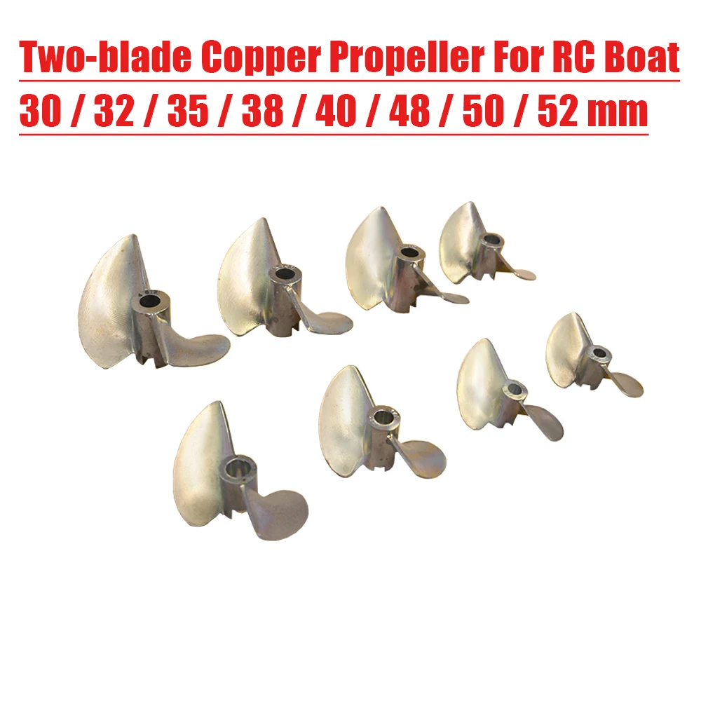 1PC-30-32-35-38-40-48-50-52mm-BrassPropellers-Two-blade-Copper ...
