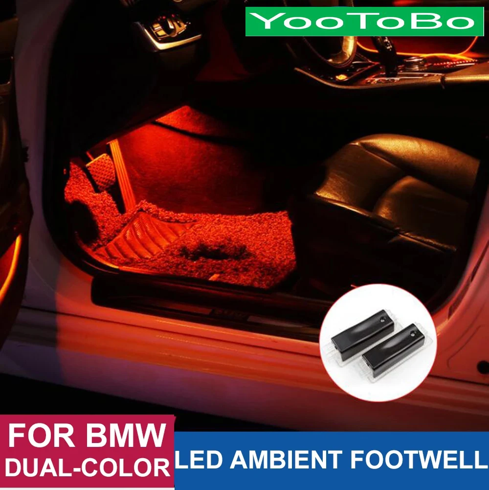 Car-Interior-LED-Ambient-Foot-Light-Atmosphere-Dual-Color-For-BMW-1-3-5 ...