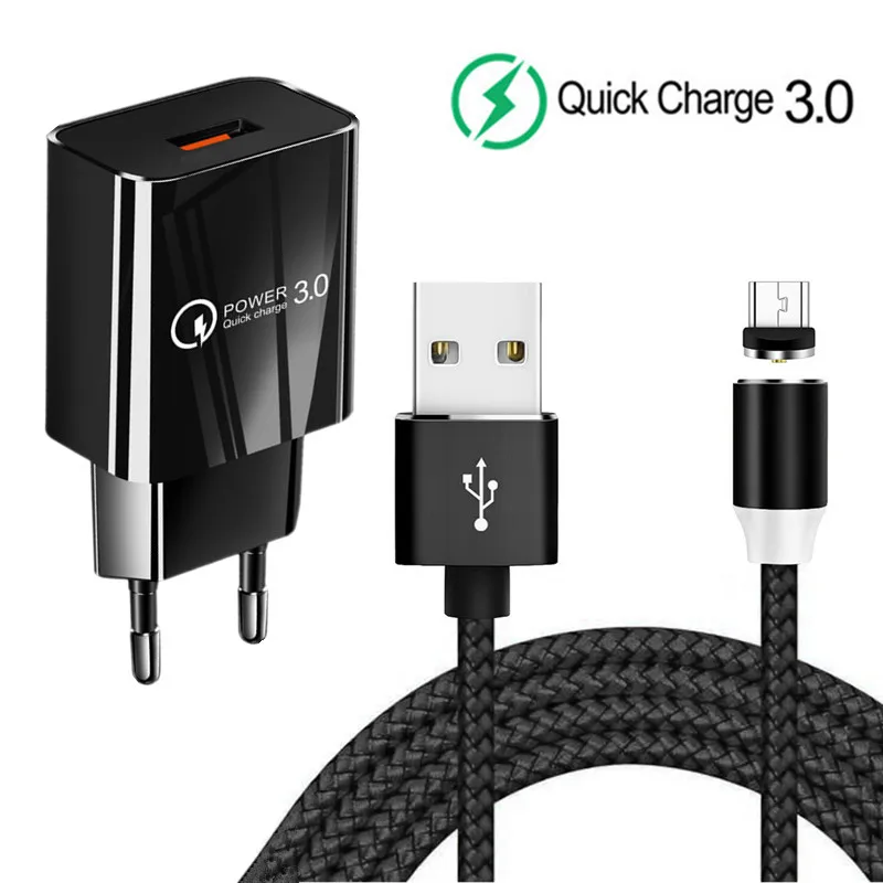 Magnetic-Micro-usb-Charge-Phone-Cable-QC-3-0-Fast-charger-For-Samsung ...