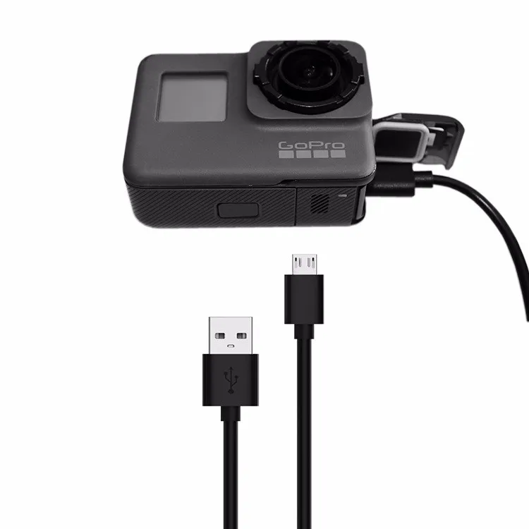 GoPro Hero 7 6 5 스포츠 액션 카메라 Go Pro 액세서리 용 1m USB PC 데이터 동기화 충전 리드 케이블 ...