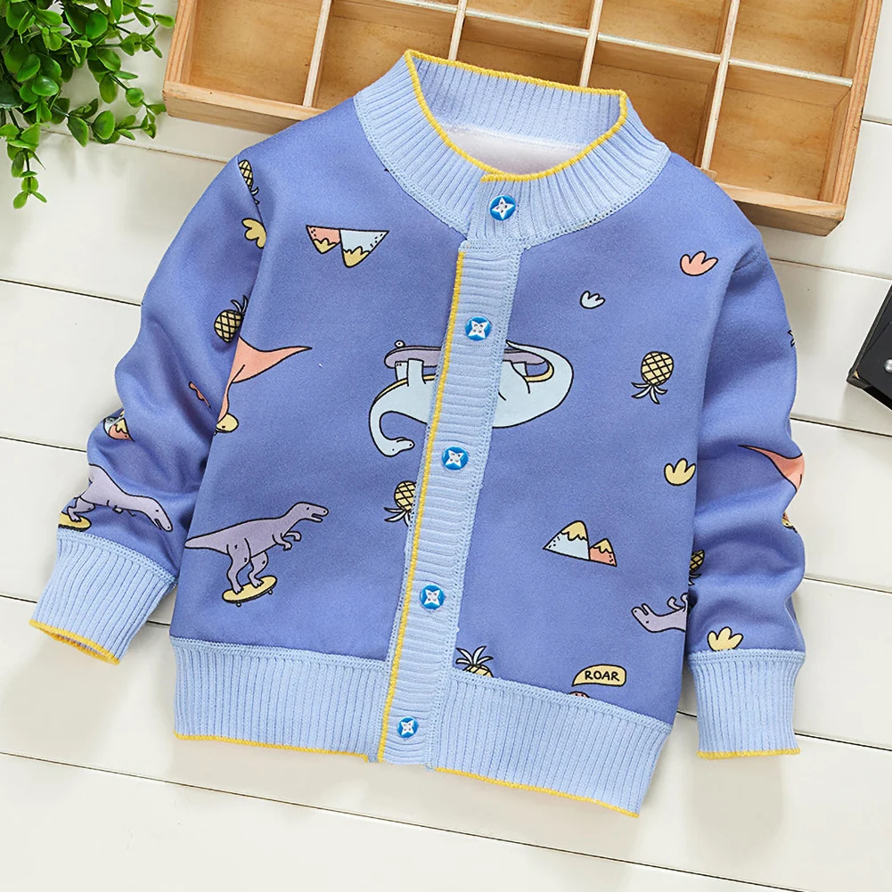 Cute Baby Girl Boy Cartoon Cardigan Knitted Cardigan With Long Sleeves ...