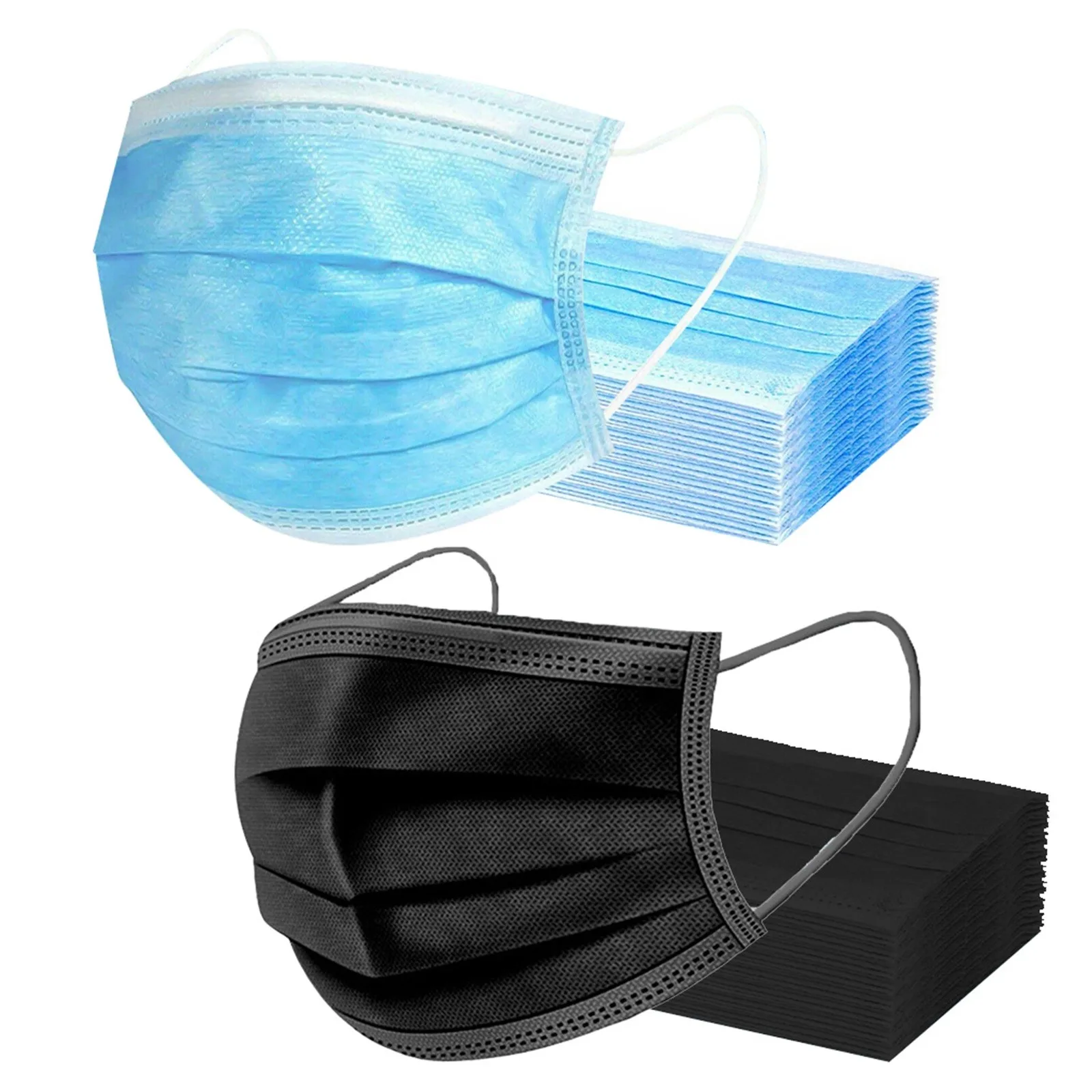 100 Pack Disposable Face Masks Adult Women Man Disposable Face Mask ...