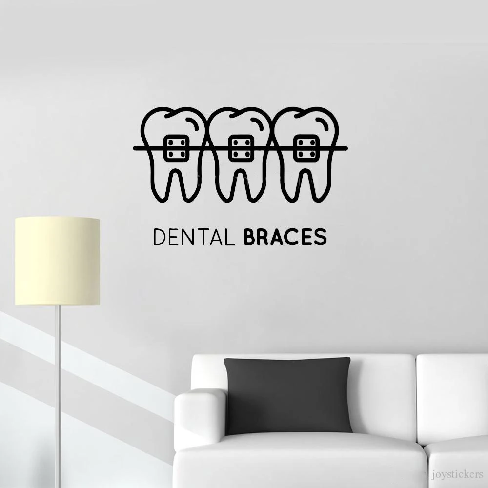 Dental-Braces-Sign-Decal-Wall-Stickers-Dentist-Office-Dental-Posters ...