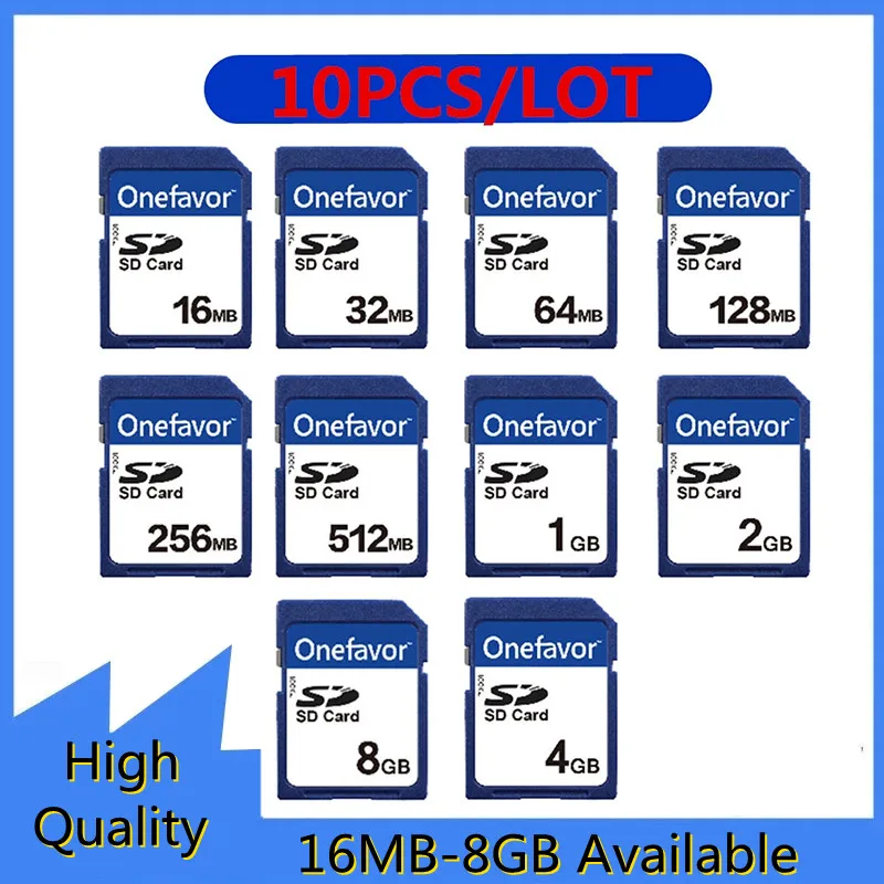 Promotion!!! 10pcs /lot SD Card 2GB 1GB 512MB 256MB 128MB 64MB 32MB ...