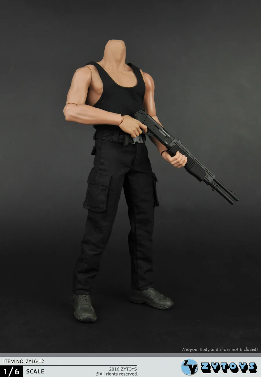 1/6 Scale Male Figures Suit Vest and Men Pants Belt Black No Bow for ...