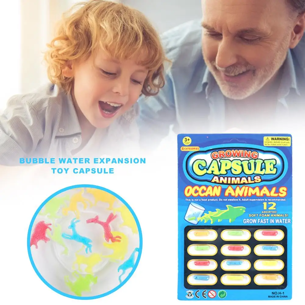 12 Pcs Magic Grow Capsules Capsule Various Inflatable Expansion Toy ...