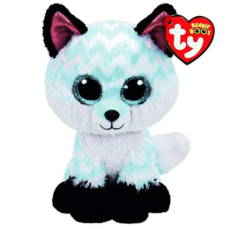 25cm ty beanie boos gelo azul raposa grandes olhos macio crianças ...