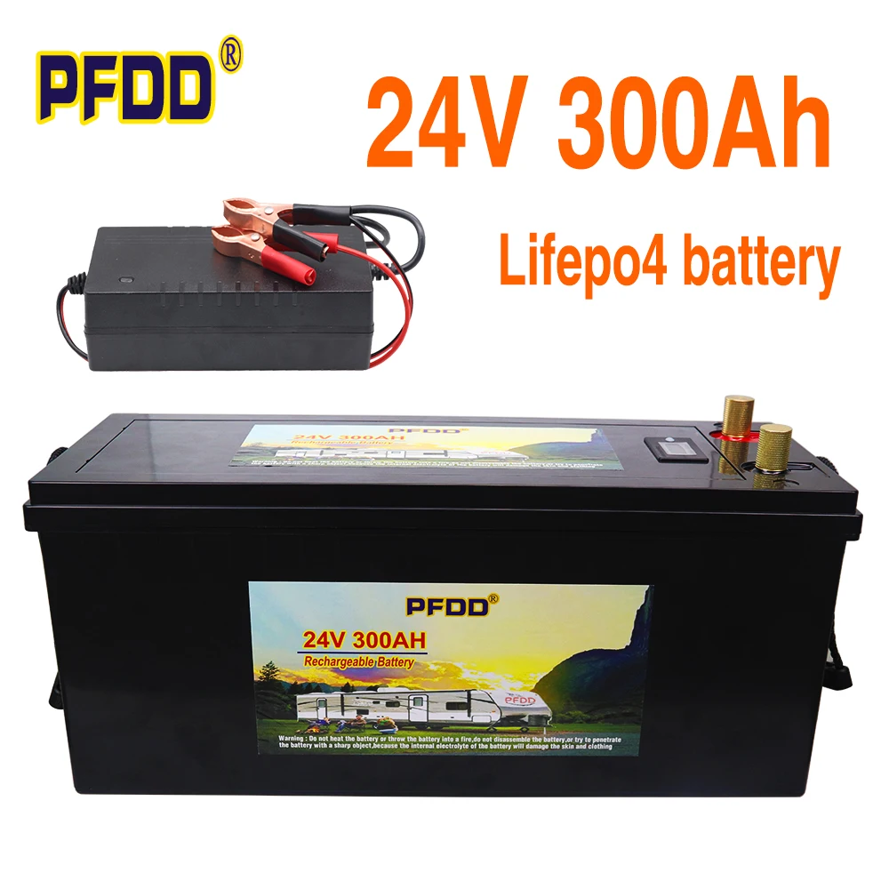 25.6v 300AH Lifepo4 Battery With BMS 24V 300Ah Battery For Go Cart UPS ...