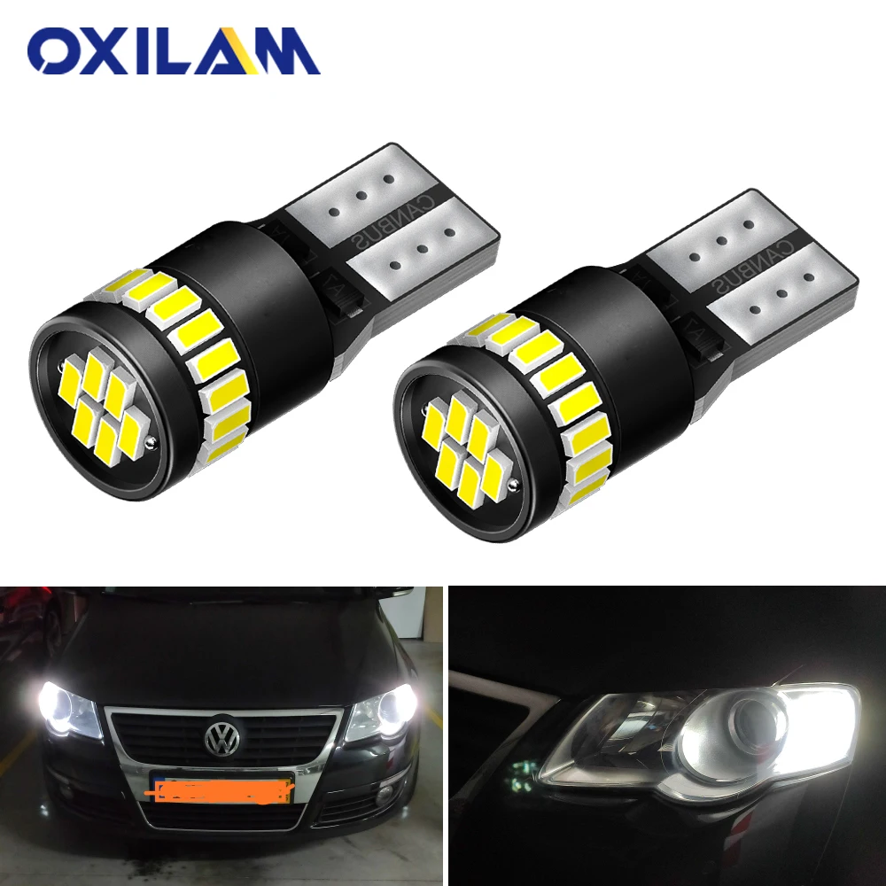 OXILAM 2Pcs Canbus T10 W5W LED 3014 24 SMD Side Position Parking Light ...