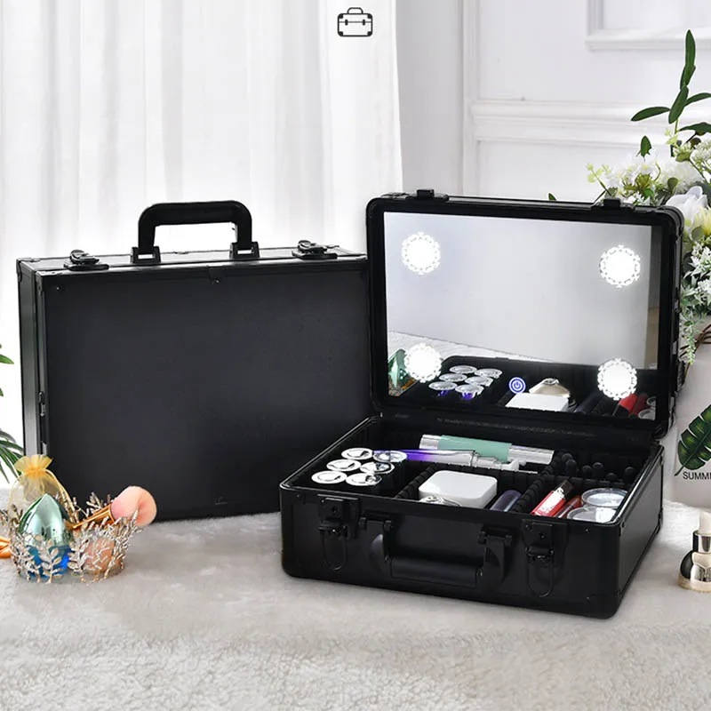 Suitcases Makeup Case Beauty Manicure Suitcase Travel Women's Cosmetic ...