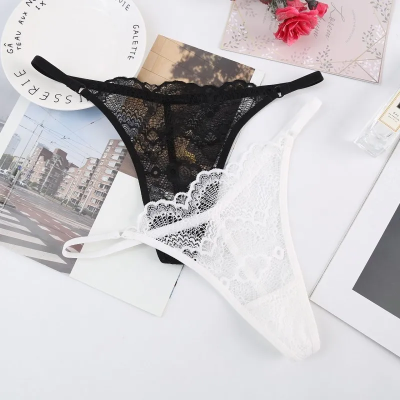 European Thong Pants Women's Underwear Sexy Lace Panties Fashion Hollow ...